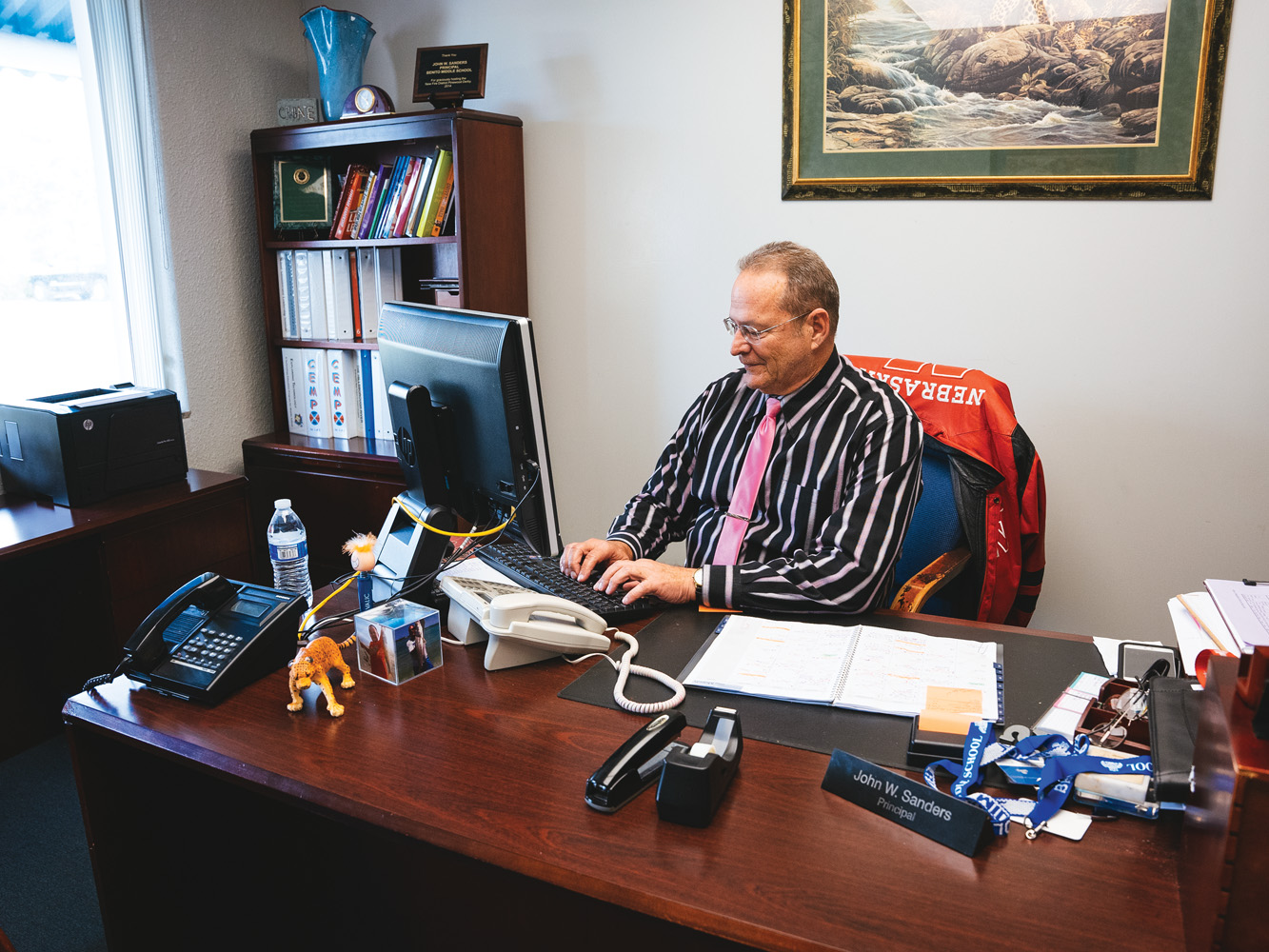 Principal-Sanders-On-Computer-2 — Neighborhood News