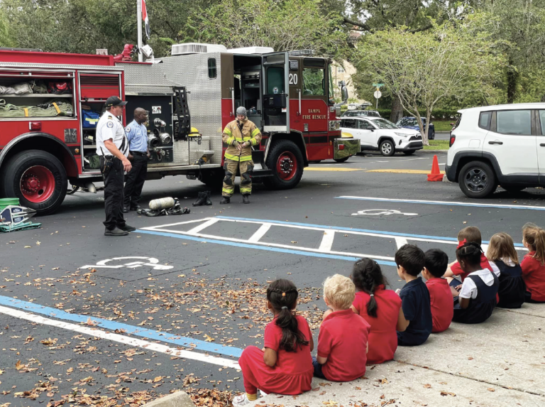 Tampa Fire Rescue Firefighters Teach Fire Safety To Primrose School ...