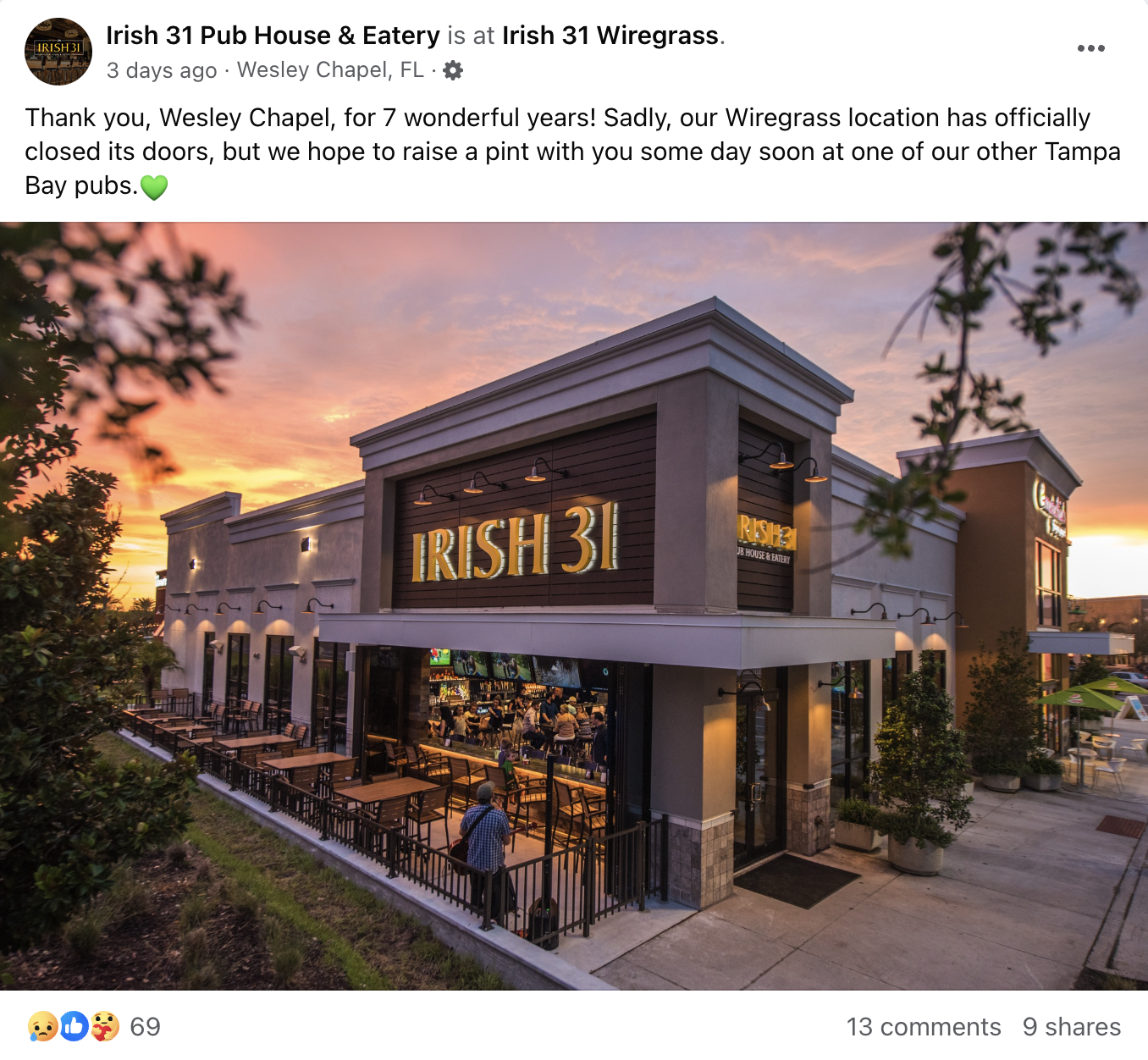 A Bad Day For Two Irish Pubs In Wesley Chapel — Neighborhood News