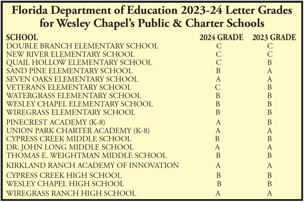 2023-24 Schools Grades Are In — So, How Did Wesley Chapel’s School Fare? — Neighborhood News